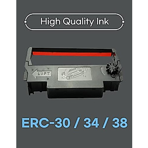 Bixolon (RRC-201BR-16) ERC-30, 16-Pack KD02-00057A Black and Red Ribbon Cartridge ink Compatible with SNBC SRP-275 & SRP-270 (GRC-220BR)