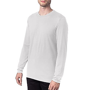 Hanes Men's Long-Sleeve Premium T-Shirt (Pack of 2), White, Small