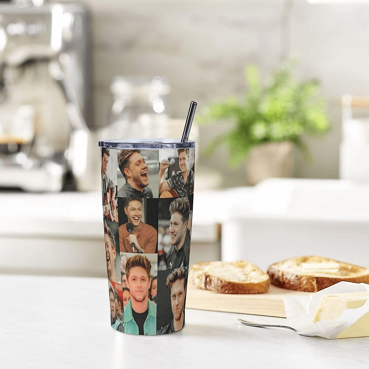 UALWORY Niall Music Horan Tumbler Cup 20oz Travel Coffee Mug with Lid and Straw Stainless Steel Insulated Mugs