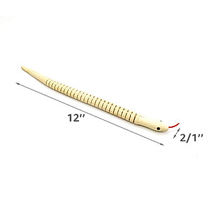 Natural Unfinished Wooden Wiggly Snakes - 12” Flexible Timber Snake - Blank Canvas - Great for Arts and Crafts - Themed Birthday Party Supplies, Halloween Prop - Animal Model Crafts Toys with 8 Pcs