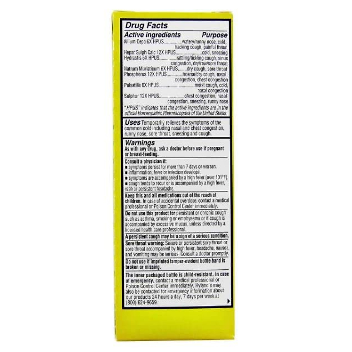 Hyland Kids Cold N Cough 4 Ounce