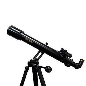 ExploraPro 70AZ Refractor Telescope – 70mm Aperture 700mm Focal Length Manual Alt-AZ Telescope with Slow Motion Control – Smartphone Adapter and Remote Shutter - Spectrum Optical Instruments