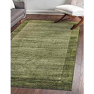 Unique Loom Del Mar Collection Area Rug-Transitional Inspired with Modern Contemporary Design, 8' 0 x 11' 4 Rectangular, Light Green/Beige