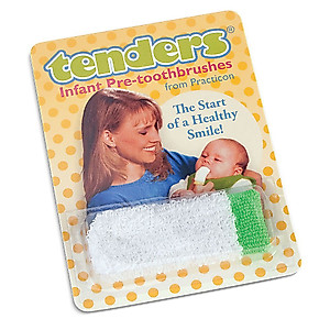 Practicon Tenders Pre-Toothbrush, 12 Individually Packaged Pre-Toothbrushes, Assorted Colors