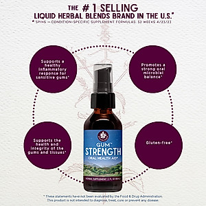 WishGarden Herbs Gum Strength Oral Health Aid - Natural Oral Gum Rinse Supplement for Adults with Myrrh & Usnea, Gum Health Mouthwash Supports Healthy Inflammatory Response and Oral Microbiome, 2oz