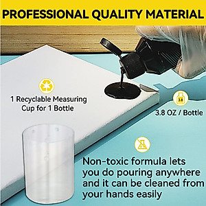 OPHIR Acrylic Pour Paint Set 22.8OZ, 3 Black & 3 White Premixed Acrylic Pouring Paint Supplies for Canvas, Rocks, Wood, Glass, Paper, Tile, Crafts and Stones