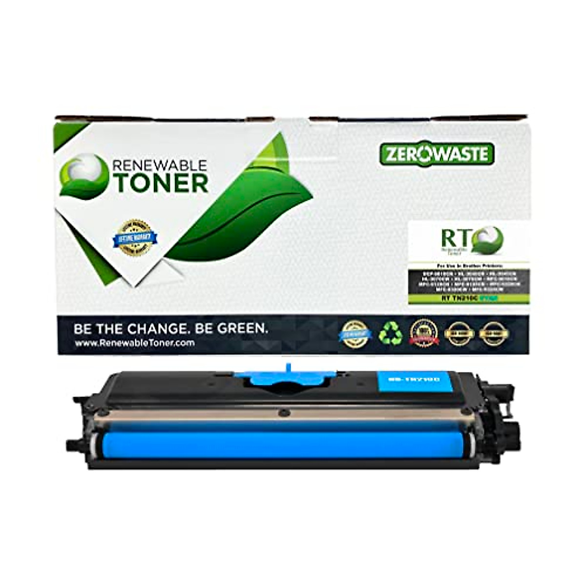 Renewable Toner Compatible Toner Cartridge Replacement for Brother TN210 TN-210C DCP-9010 MFC-9010 9120 9125 9320 9325 HL-3040 3045 3070 3075 (Cyan)