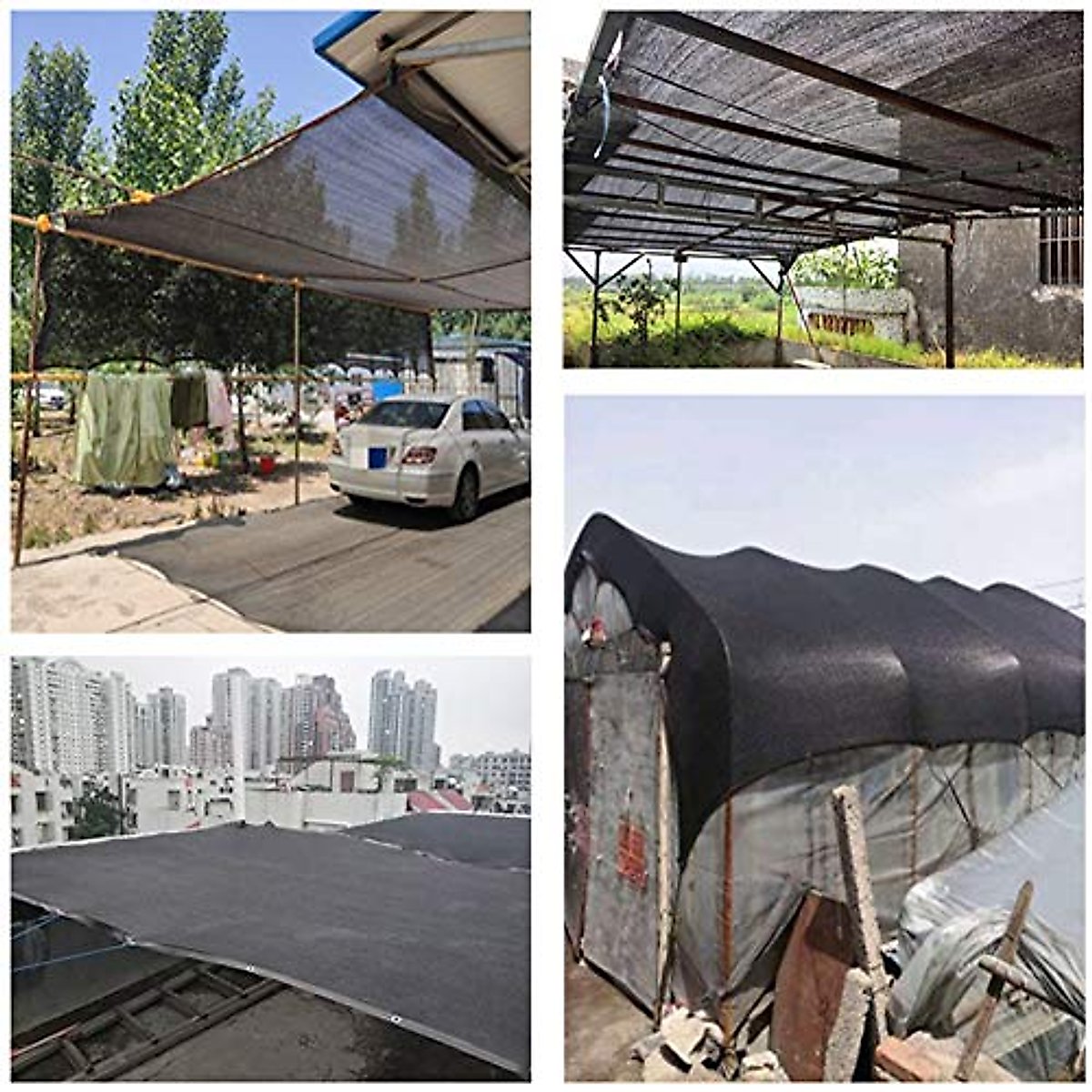 Sunblock Shade Cloth Knitted Mesh Tarp Black 10 16ft（34m） Breathable Encryption Net for Balcony Privacy Screen Fence