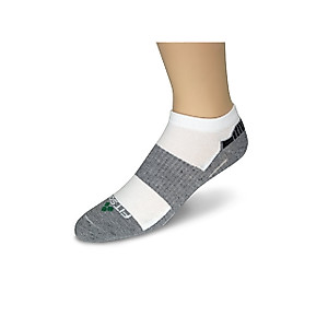 Fitsok CX3 Low Cut Sock, 3-Pack (White/Grey, Large)