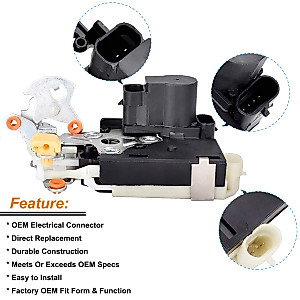 931-318 Door Latch Lock Actuator Front Left Driver Side Replacement for Cadillac Escalade Chevy Silverado Suburban Avalanche Tahoe GMC Sierra Yukon Replaces# 15053681,15110643, 15068499