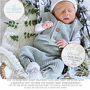 Multi-Use Baby Canopy Cover, Nursing Blanket for Breastfeeding, Shopping Cart Cover, Highchair Cover, and Baby Announcement Kit. Packaged in Luxury Box with Ribbon.