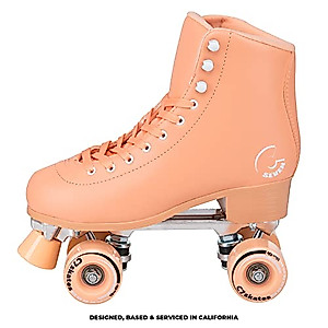 C SEVEN C7skates Cute Roller Skates for Girls and Adults (Peachy Keen, Women's 9 / Men's 8)