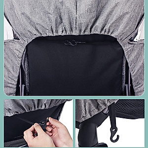 Universal Rain Cover for Baby Stroller Waterproof Windproof Rainy Weather Guard Air Holes Wind Dust Protection Breathable Shield Elastic Band Transparent Accessories with Storage Pocket