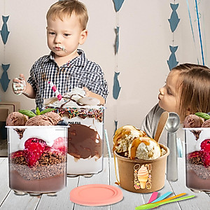 ZFZ Creami Pints and Lids for Ninja 4 Pack Creami Pint Containers Cups Ice Cream Maker Compatible with Ninja NC301 NC300 NC299AMZ Series Accessories, Dishwasher Available