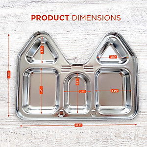 Kids Stainless Steel Section Plates