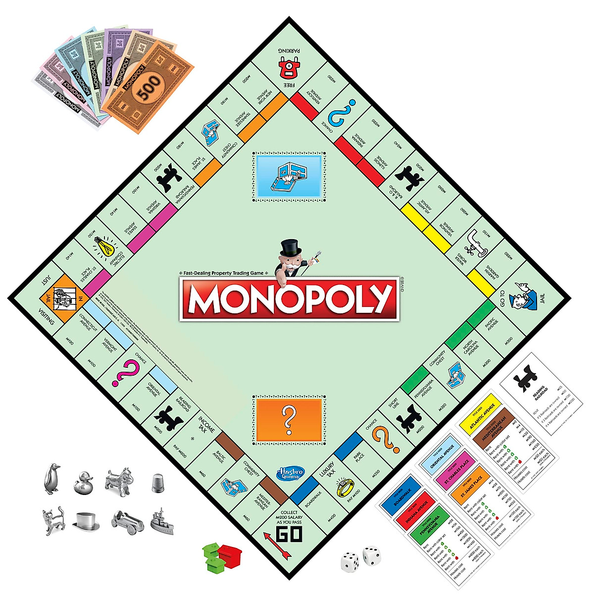 Monopoly Game, Family Board Games for 2 to 6 Players, Board Games for Kids Ages 8 and Up, includes 8 Tokens (Token Vote Edition)