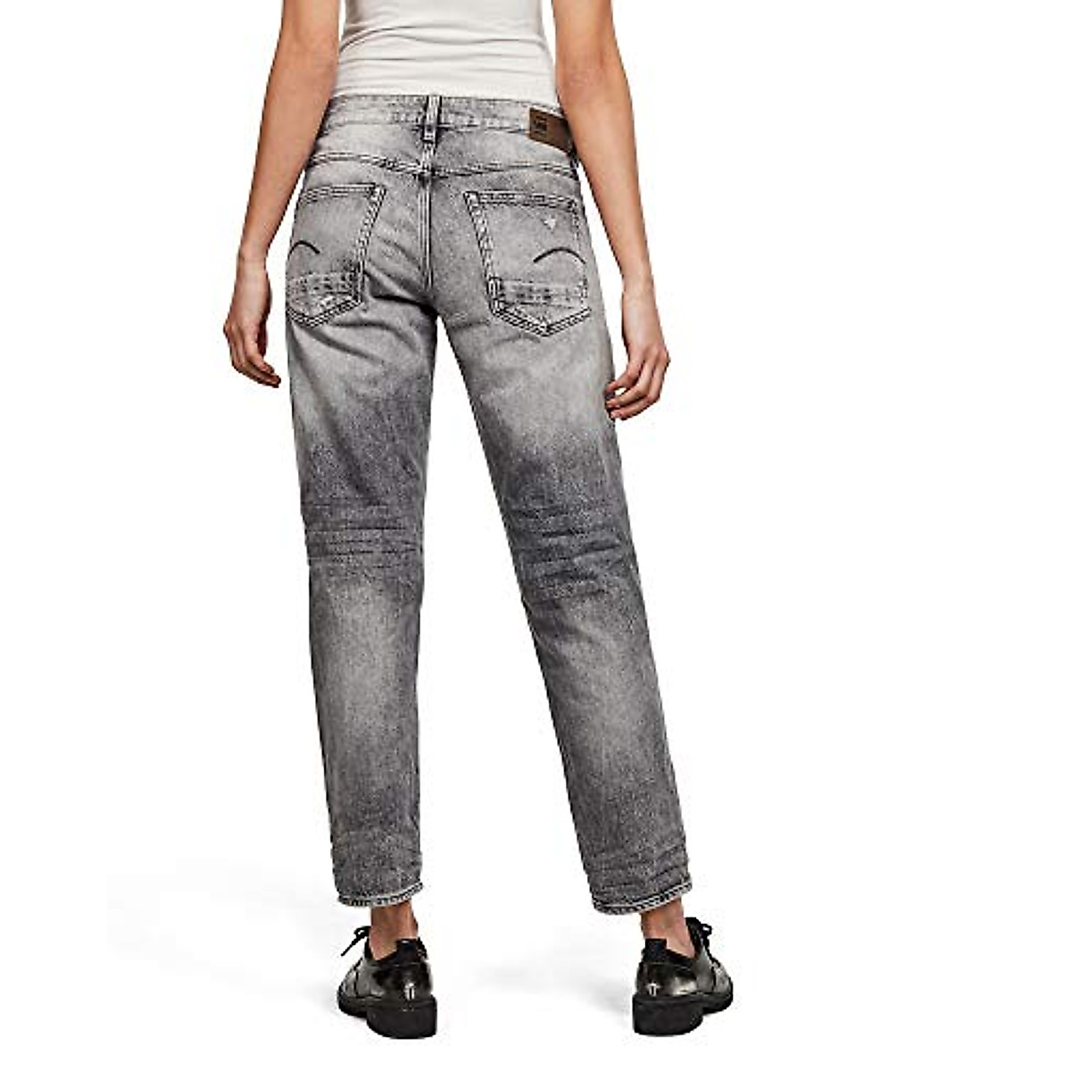 Kate Boyfriend Fit Jeans, Sun Faded Ripped Basalt, 28W x 32L