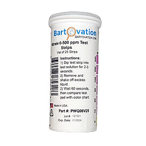Nitrate 0-500 ppm Test Strip [Vial of 25 Strips]