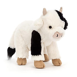 Jellycat Carey Calf Cow Stuffed Animal, 9 inches | Farmyard Plush Toy | Classic Children's Gift