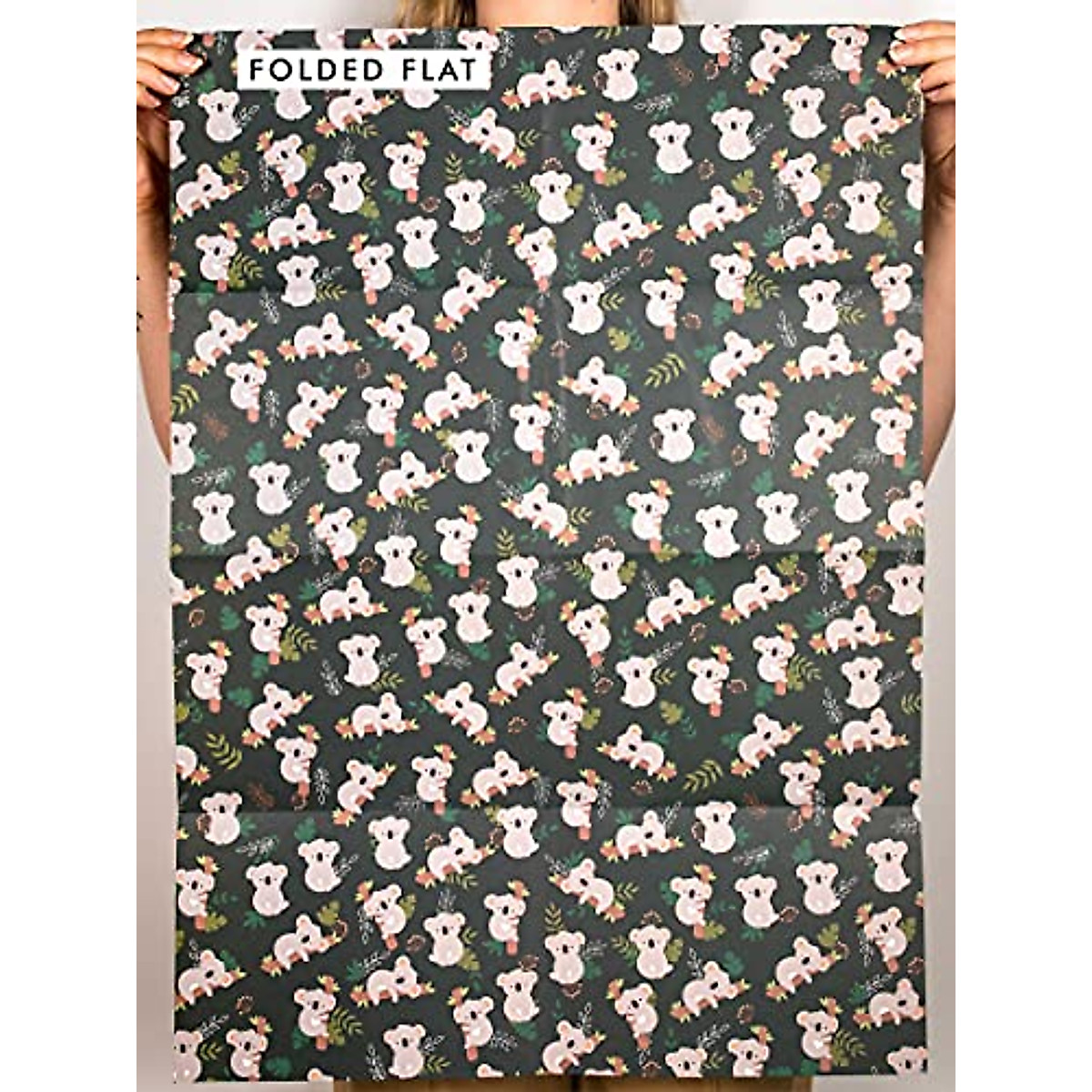 CENTRAL 23 - Trendy Wrapping Paper for Women - Green Plants and Koala - 6 Gift Wrap Sheets - Birthdays - 21st 18th - Recyclable