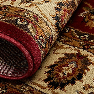 Home Dynamix Royalty Elati Traditional Area Rug 7'8"x10'4", Oriental Red/Ivory