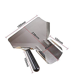 Stainless Steel French Fry Popcorn Scoop, Comerical Quick Fill Tool for Food Bags & Boxes, Multipurpose Utility Scooper for Bagger French Fries, Ice, Dry Goods(size:195 X 238mm)