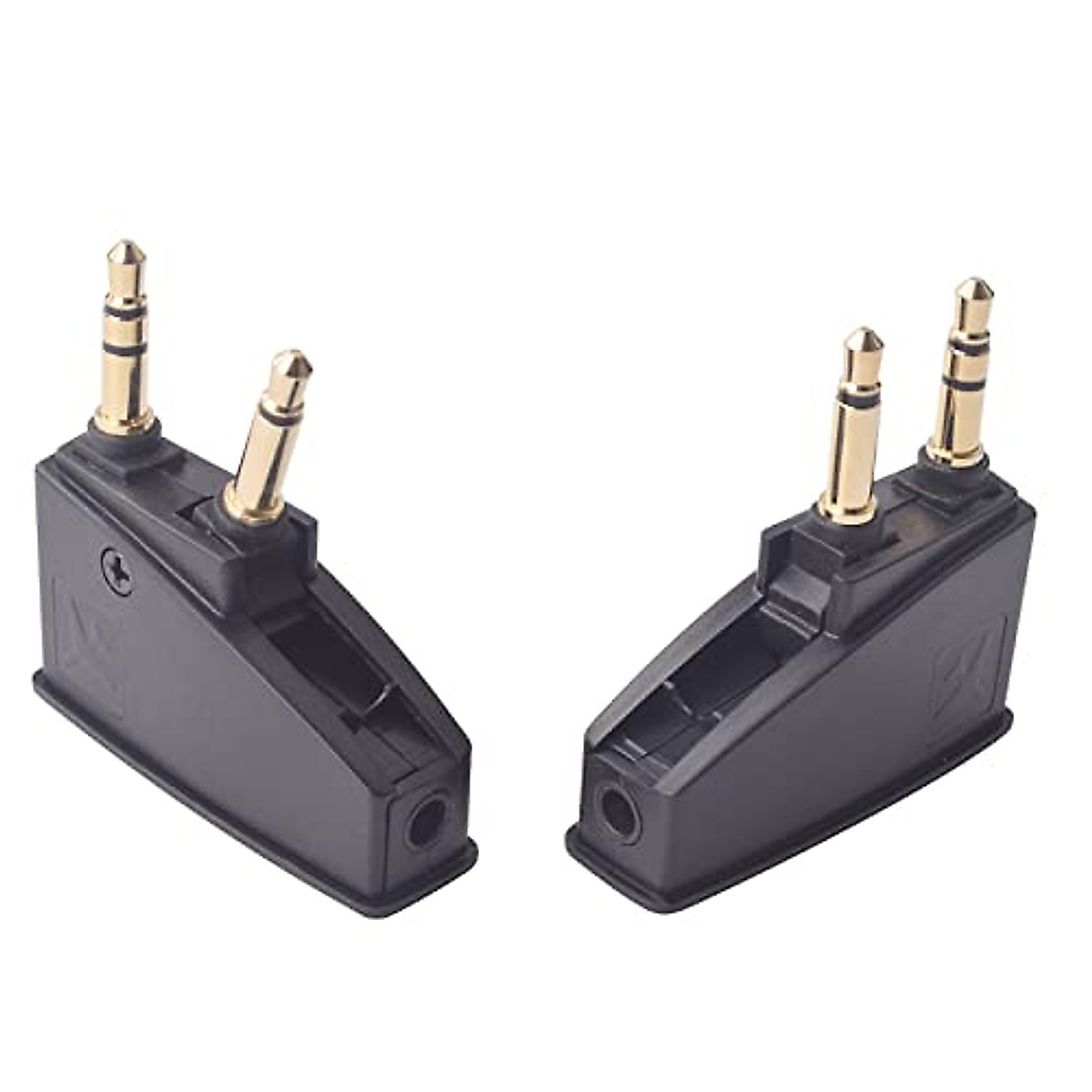 Saipomor 2 Packs QC35 II Airplane Adapter Audio Stereo Jack Compatible with Bose QuietComfort 2 QC3 QC15 QC25 QC35 QC45 SoundLink SoundLinkII AE2 AE2i AE2W Headphones