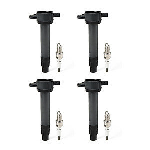 4pcs 12V Ignition Coils & 4pcs Iridium Spark Plugs Fit For Dodge Journey & Jeep Compass 2L 2.4L UF557 C1587, UF557 IC637 GN10346