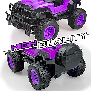 YongnKids Remote Control Car for Girls Boys, Rc Car Toy for 3 4 5 6 7 Years Old - 1:20 Scale Rc Truck with Road Vehicle for Kids Birthday Easter Christmas Toy Gift,Purple