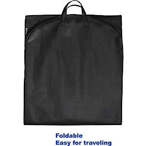 Simple Houseware 2 Pack Travel Garment Bag, Black
