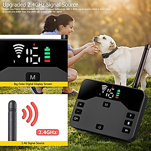Rivulet Wireless Dog Fence System Electric Dog Fence Training Collar w/Remote 2-in-1, Dog Containment Fence Wireless, Adjustable Vibration & Shock, Rechargeable Pet Fence for Small Medium Large Dogs
