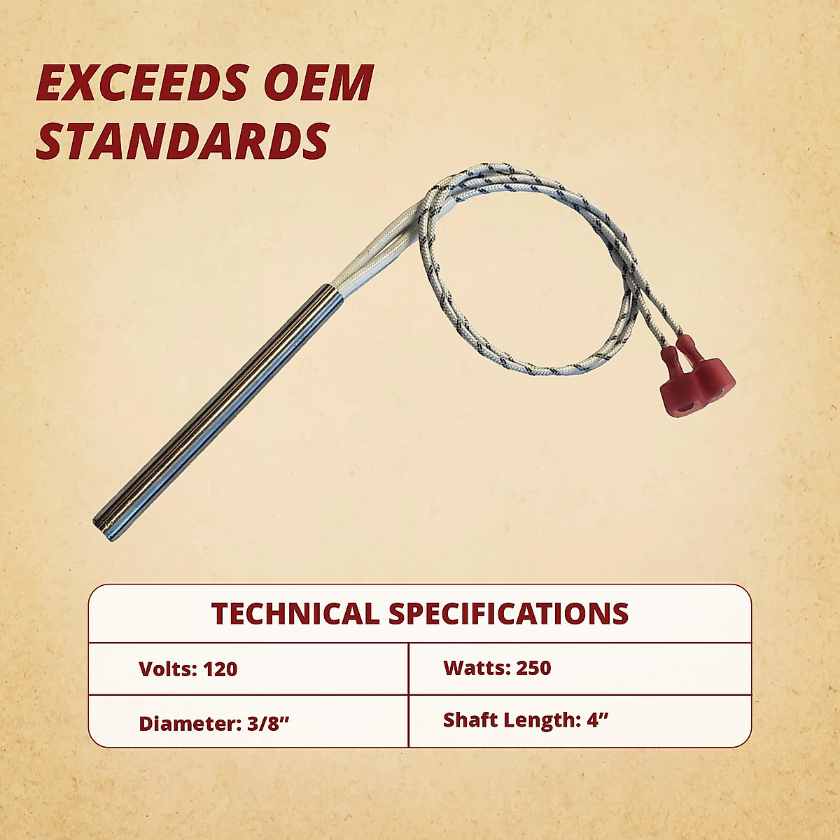 US Stove Co 250W Igniter, Pellet Stove Part King & Ashley Igniter and USSC #80619/80481 FREE PRIORITY SHIPPING!