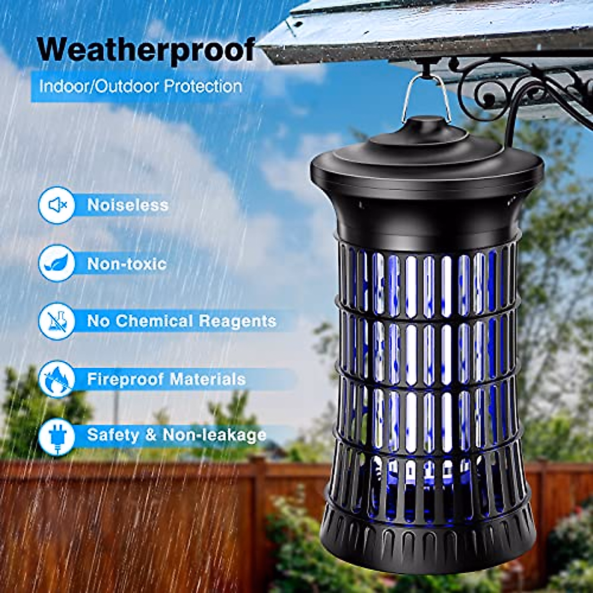 Supink Bug Zapper for Indoor and Outdoor, 18W UV Light Electronic Mosquito Trap Killer, Insect Zapper Trap for Home Garden Camping