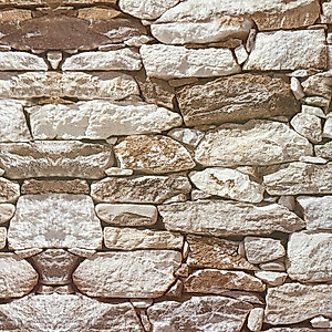 SimpleLife4U Self-Adhesive Shelf Liner Removable Contact Paper Refurbish Apartment Dorm Shop Ugly Wall, Modern Bricks, 17.7 Inch By 9.8 Feet