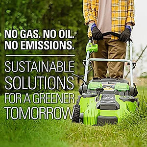 Greenworks 40V 20-Inch Cordless (2-In-1) Push Lawn Mower, 4.0Ah + 2.0Ah Battery and Charger Included 25302