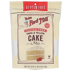 Bob's Red Mill Vanilla Yellow Cake Mix, Gluten Free, 19 Ounce (Pack Of 4)