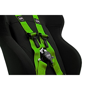 OpenWheeler Racing and Flight Simulation Cockpit Four Point Harness. Virtual Reality add-on. Green