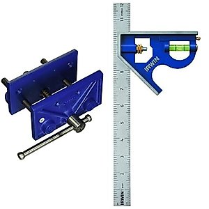 Irwin Woodworker's Vise and Combination Square, Metal-Body