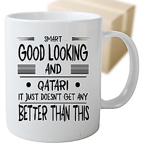 Garod Soleil Coffee Mug Smart Good and Qatari Funny Gifts for Men Women Coworker Family Lover Special Gifts for Birthday Christmas Funny Gifts Presents Gifts 367821