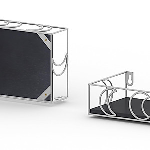 PHAREGE Moon Phase Floating Shelves Black Silver, Set of 3 Small Decorative Wall Shelves for Book Plant Storage, Crystal Figurine Collectibles Display Shelf for Bedroom Kid Room