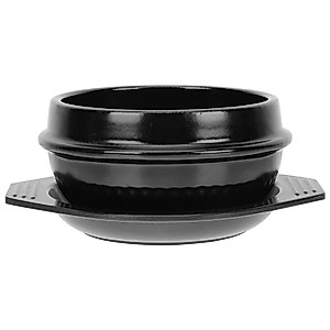 Ramen Bowl Ramen Bowl Korean Ramen Pot Korean Ceramic Cooking Bowl: Korean Cooking Pot with Tray Dolsot Sizzling Hot Pot Home Kitchen Cookware for Bibimbap Soup Bowl Stoneware Clay Soup Pot