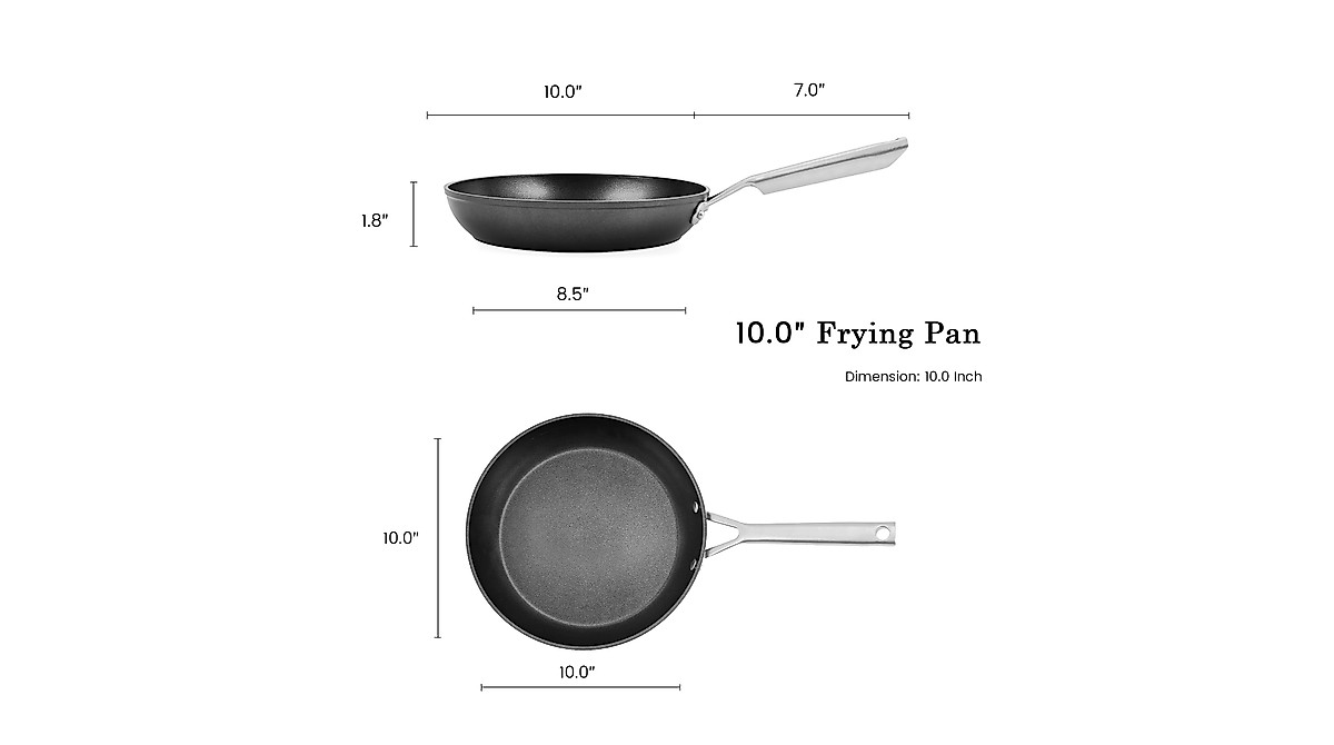 Wodillo Nonstick Frying Pan 10 Inch - Durable Induction Skillet