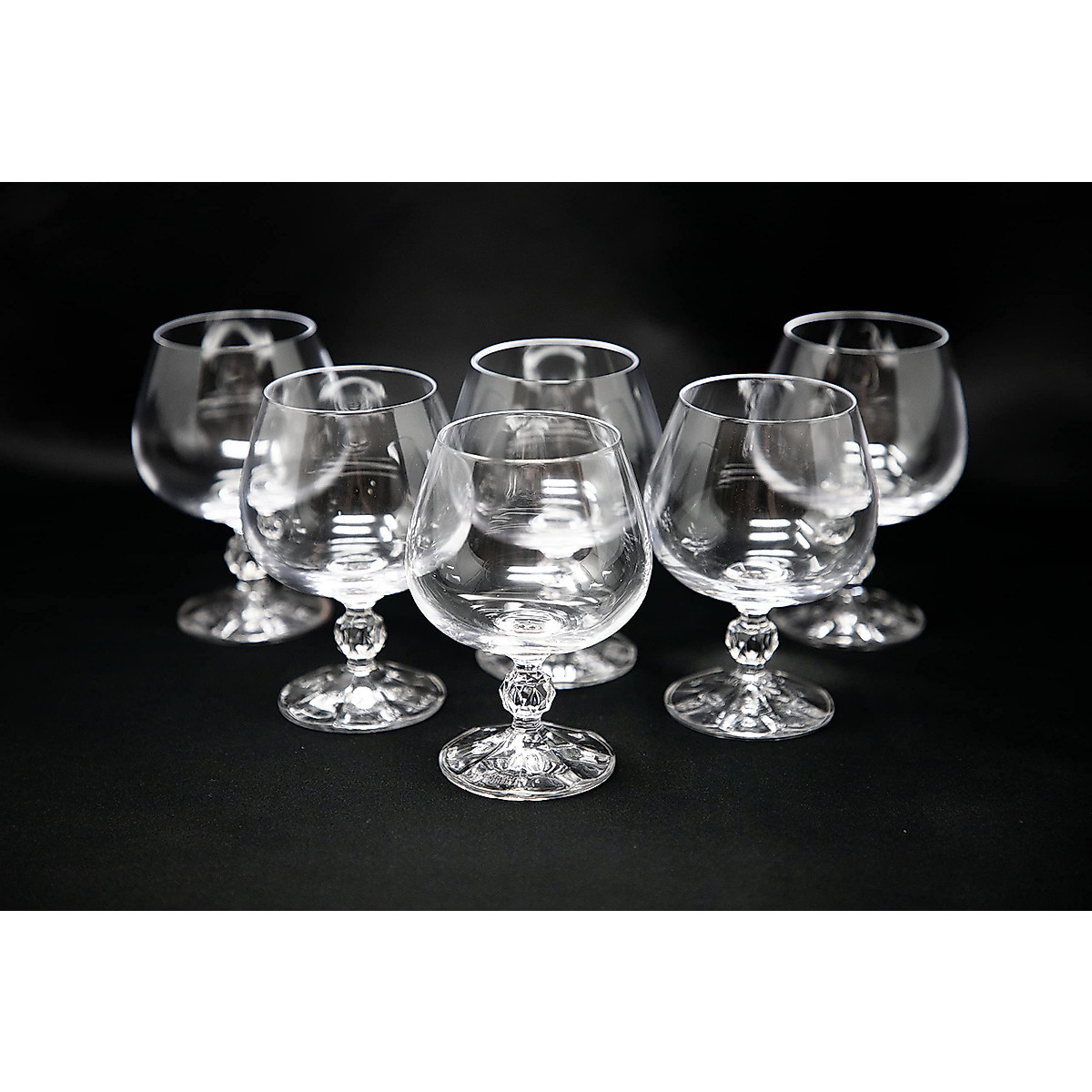 Cognac Brandy Snifter set of 6, Crystal Glass, 8oz250ml Bohemia Czech Glass Tumbler, Whiskey Glass Bohemia Czech, Crystal Gift, Clear