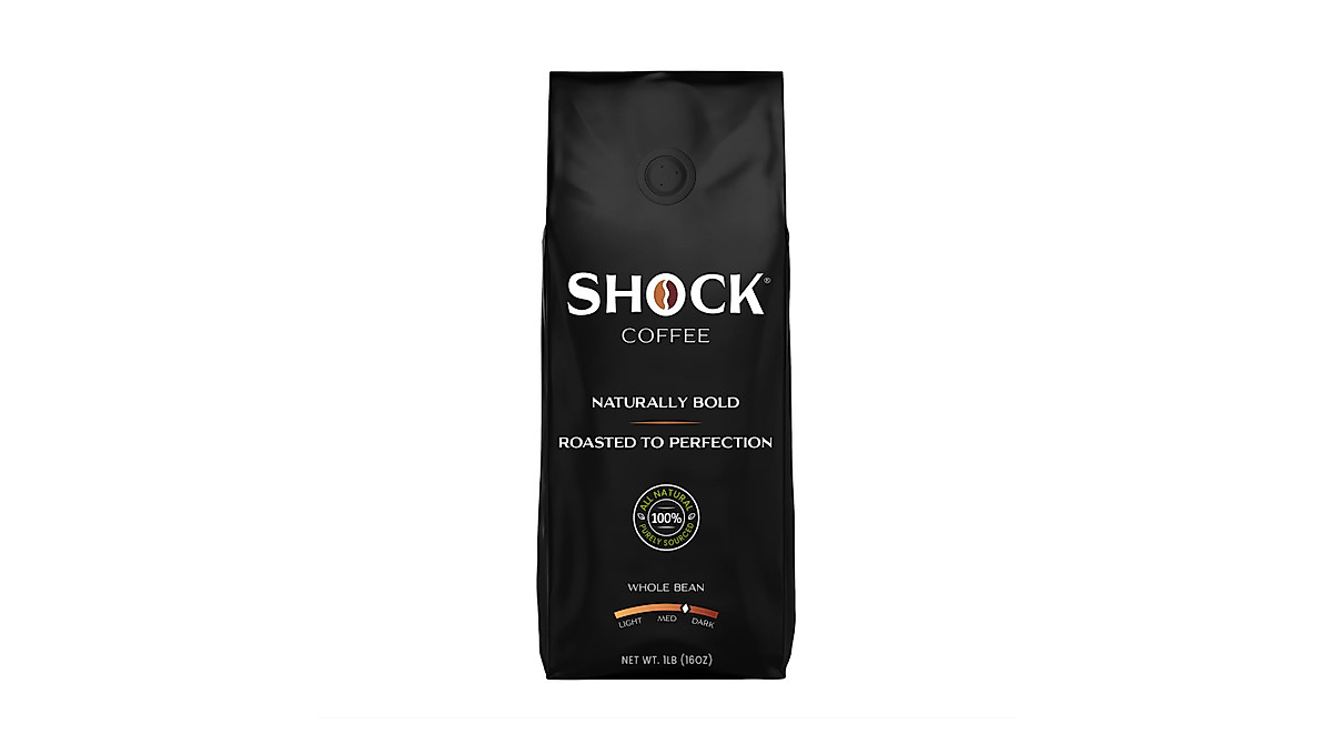 Shock Coffee Bold Arabica Medium-Dark Roast Whole Beans