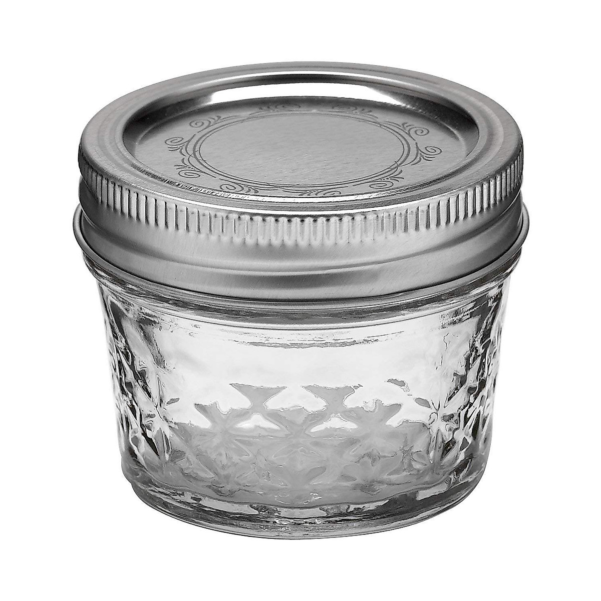 Ball 4-Ounce Quilted Crystal Jelly Regular Mouth Jars with Lids and Bands, Set of 12