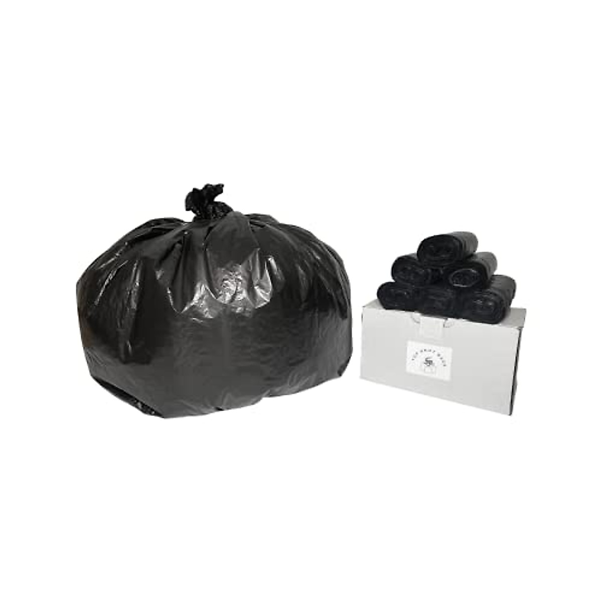 Top Knot Bags 45 Gallon Garbage Trash Bag 40X48" Black 150 Count Can Liner Bulk 40 Gallon 42 Gallon 44 Gallon Made in USA