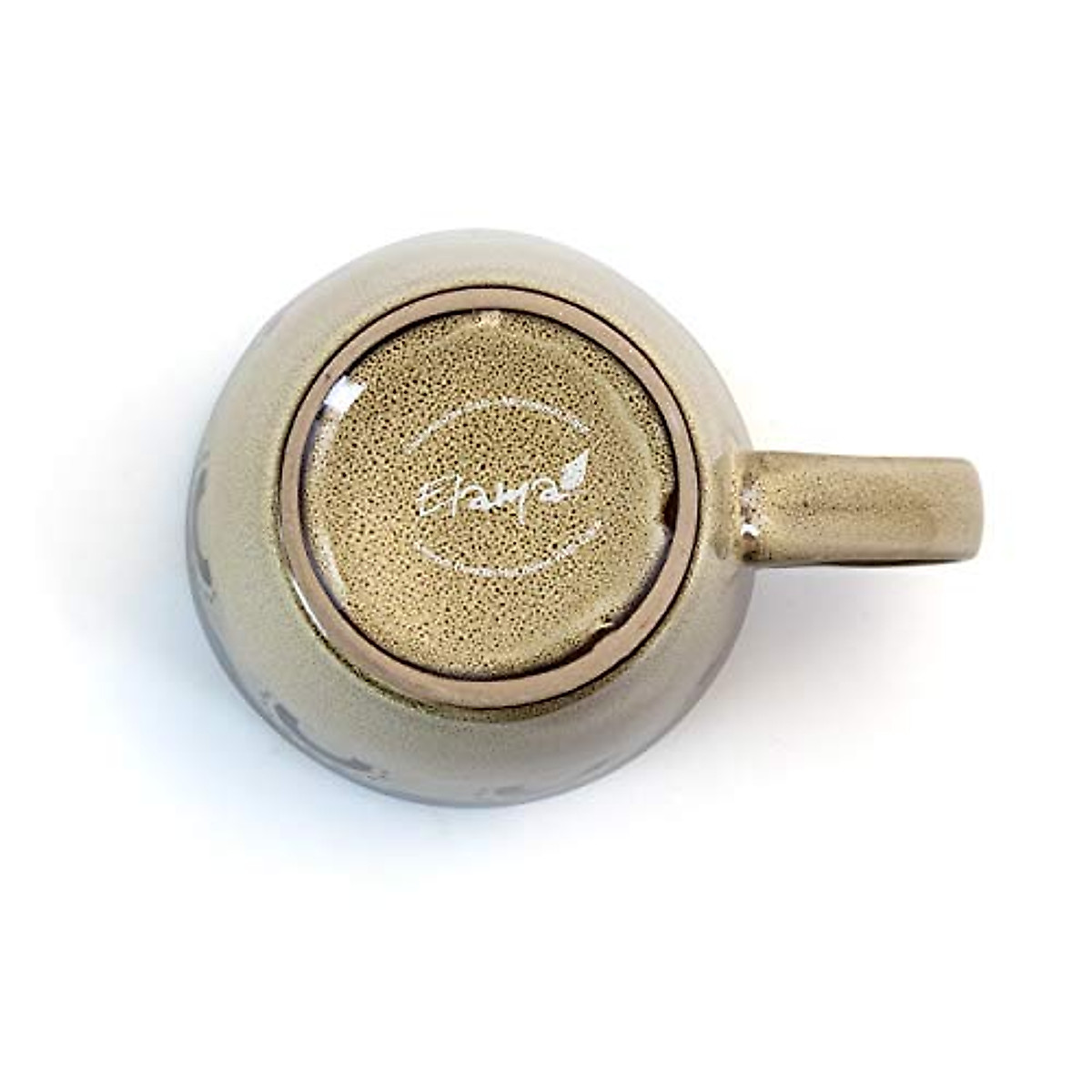 Elama CLAYHEART16 Clay Heart 16 Piece Luxurious Stoneware Dinnerware with Complete Setting for 4, 16pc, pc, Tan, Blue, Brown