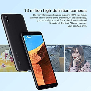 Xiaomi Redmi 7A (32GB, 2GB RAM) 5.45" Display, Face ID, Dual SIM GSM Factory Unlocked (US + Global 4G LTE International Model) (Black)