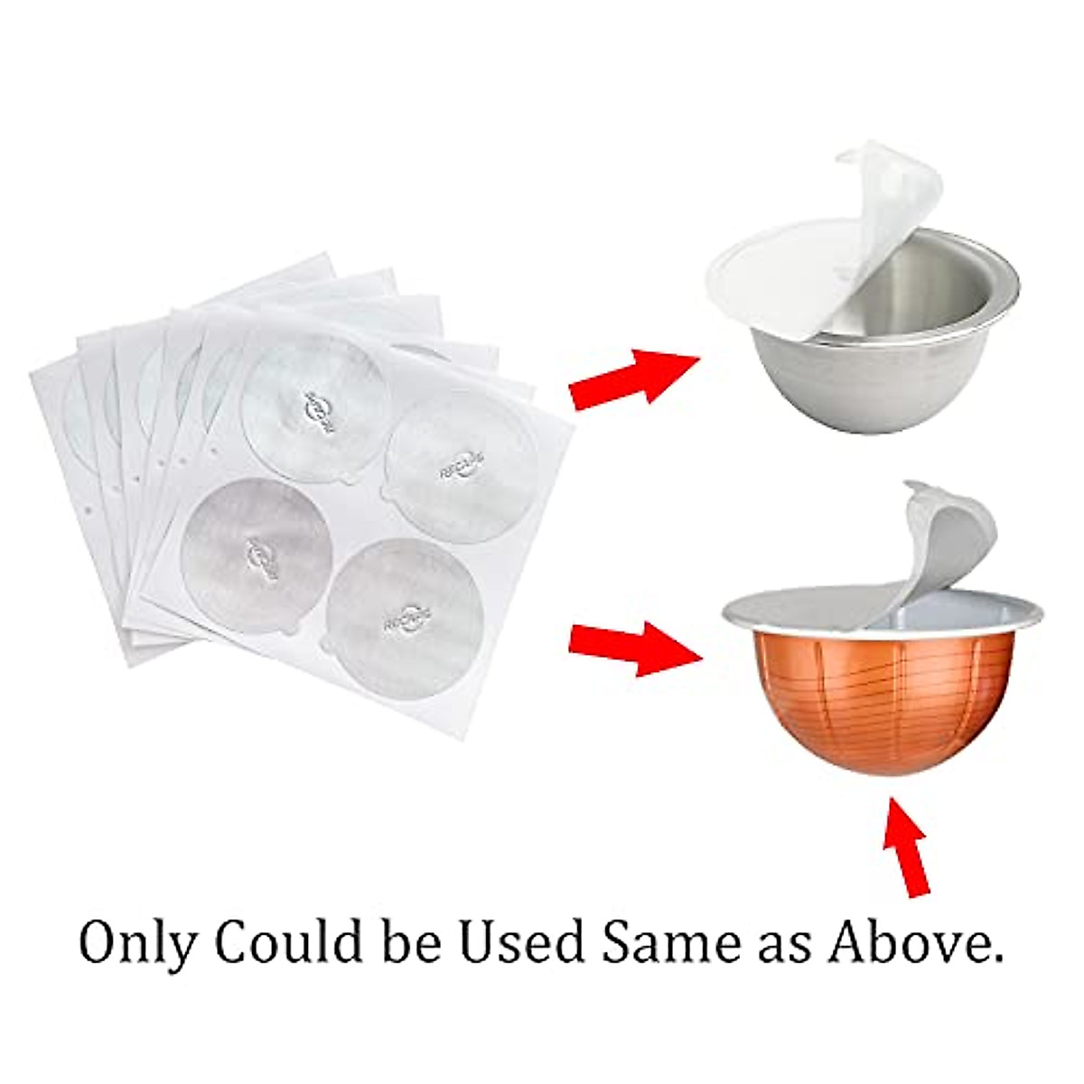 RECAPS Aluminum Foils Lids Seals to Reuse Coffee Pods Reusable Coffee Filter Refillable Filter Compatible with Nespresso VertuoLine Vertuo Only 100 Pcs 62mm