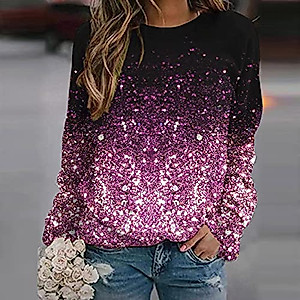 Women's Fall Fashion 2023 V Neck Long Sleeve Pullover Knitted Casual Sweater Tops Women's V Neck Puff Long Sleeve T Shirts Pleated Casual Loose Tunic Blouse